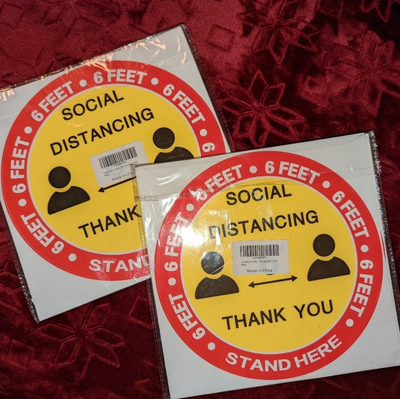 Office | Social Distancing 6 Feet Sticker Signs | Poshmark
